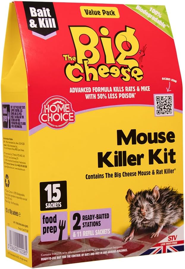 The Big Cheese Mouse & Rat Killer - 15 Sachets – The Old Barn Shop